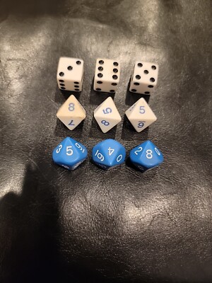 D6 X 3..D8 X 3...D 10X 3- RPG Gaming- Dungeons & Dragons- Multi-sided ...