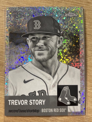 2022 Topps Chrome Platinum Black & White Mini Diamonds Trevor Story Red ...
