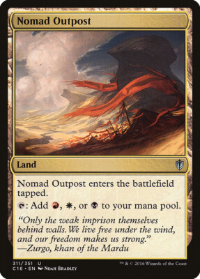 Nomad Outpost Commander 2016 NM Land Uncommon MAGIC GATHERING CARD ...
