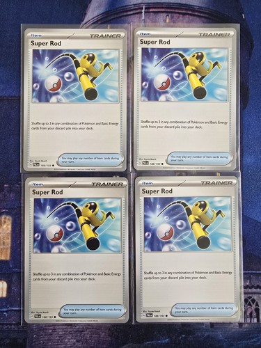 Pokemon TCG - Paldea Evolved 4 X Regular Super Rod Playset | eBay