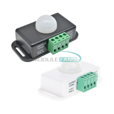 DC 12V-24V 8A/6A Automatic Adjustable Infrared PIR Motion Sensor Switch ...