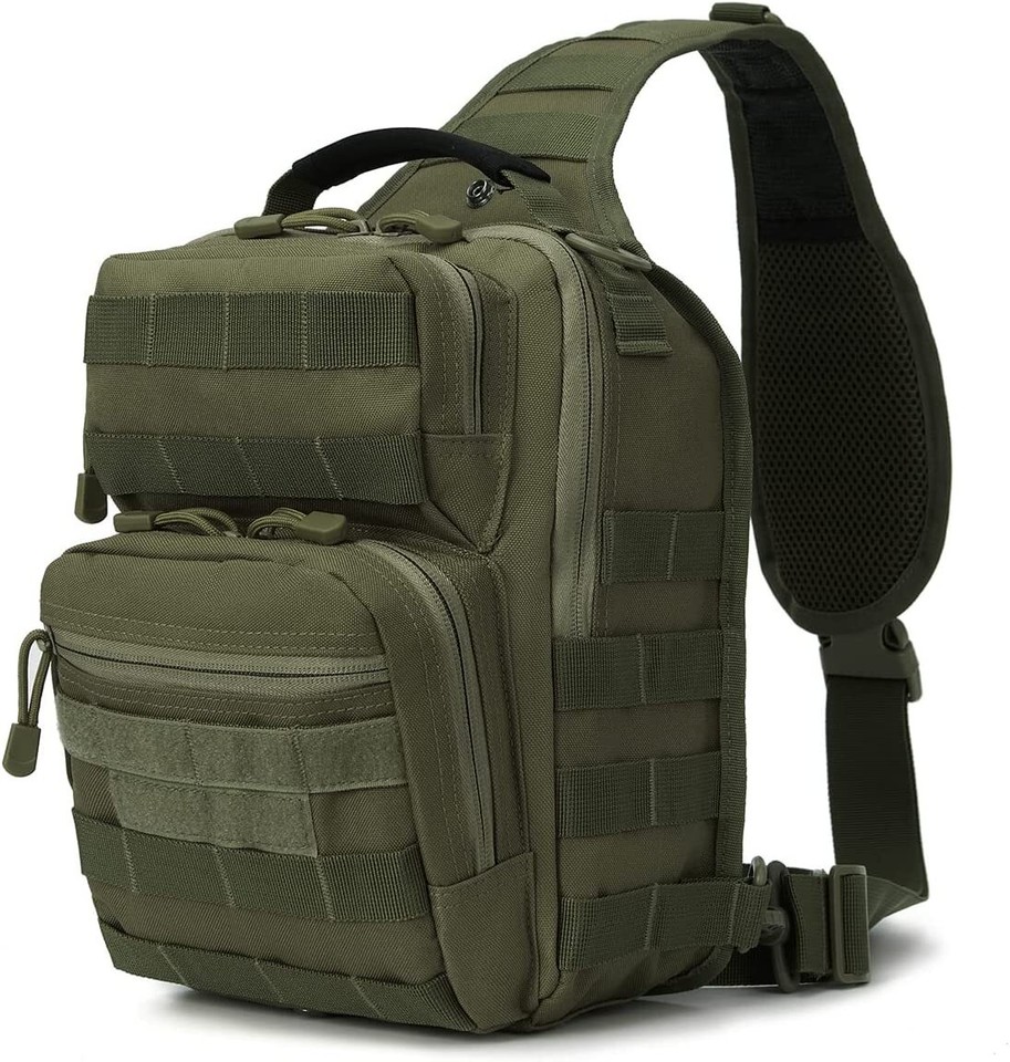 Tactical Sling Bag Backpack Military Shoulder Sling Pack Molle EDC ...