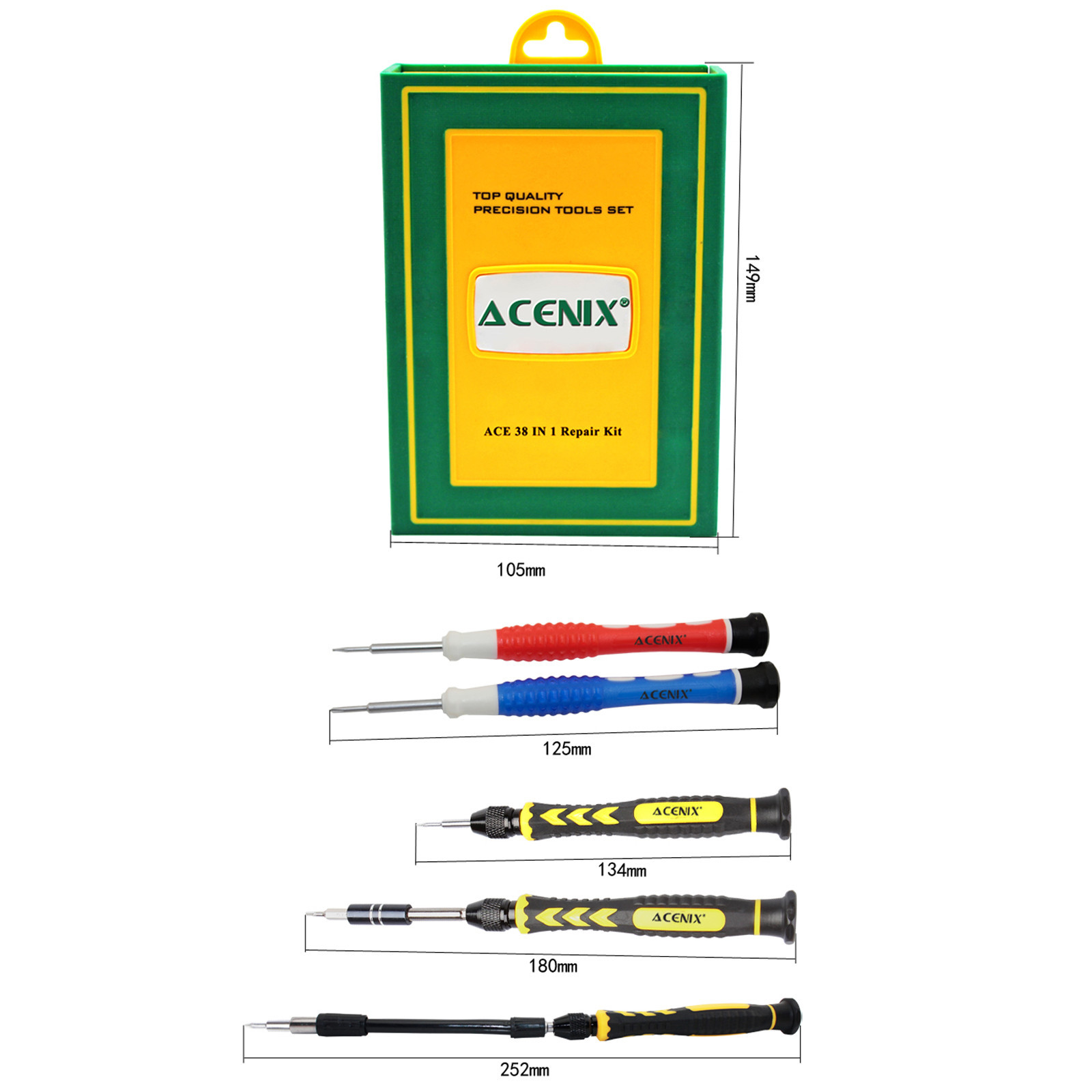 ACENIX? 38 iN 1 Screwdriver Torx Tool Kit Set Ph00 Ph000 T2 T4 T5 T6 T7 ...