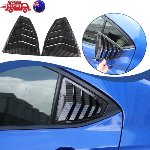 ABS Carbon Fiber Rear Window Louver Shutter Cover For Subaru WRX / WRX ...