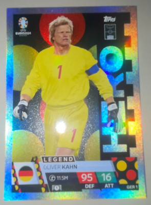 LEGEND OLIVER KAHN HERO CARD - TOPPS MATCH ATTAX UEFA EURO 2024 | eBay