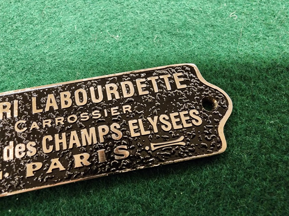 Henri Labourdette Body Builder MFG. Name Plate acid etched | eBay UK