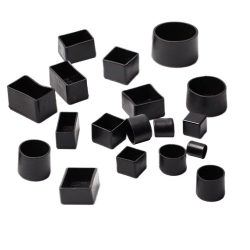 Round PVC Rubber Chair Feet Cap Table Leg End Caps Anti Scratch Floor ...