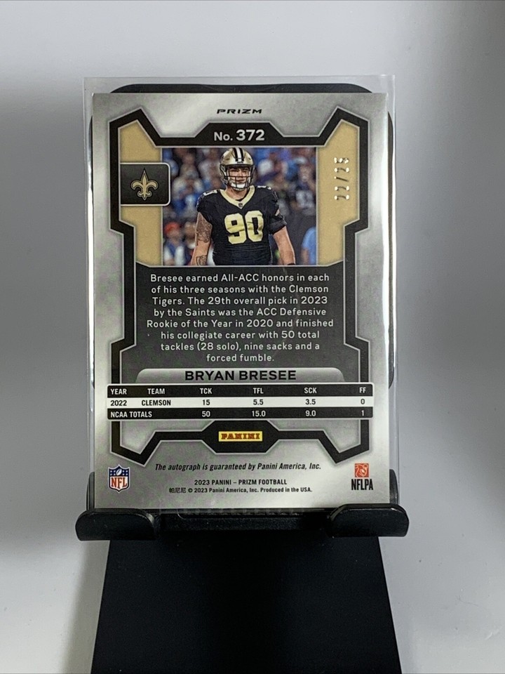 2023 Prizm Bryan Breese Camo Prizm Rookie Auto /25 RC #372 Saints | eBay