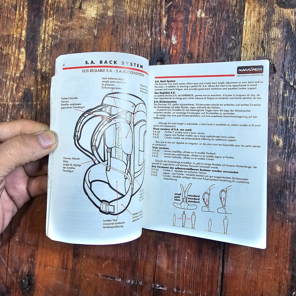 Karrimor Jaguar S75 Litre KS-100e Fabric & SA Back System Backpack ...