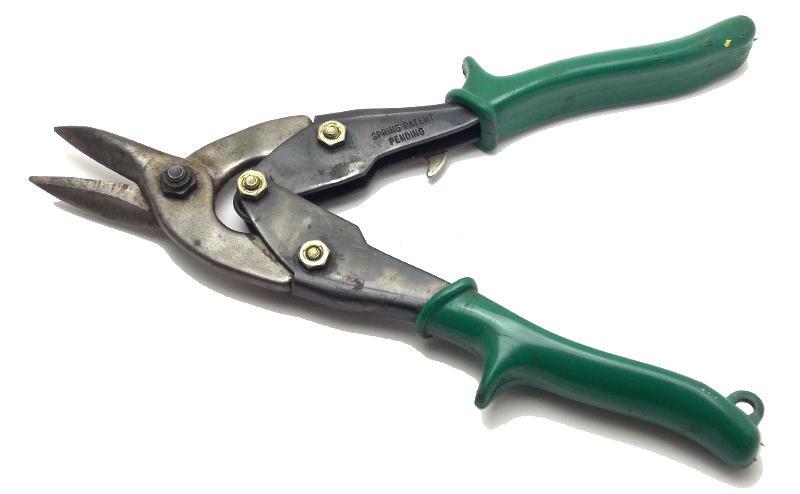 Master Mechanics Professional Tin Snip Cutters Green Handle Spring ...