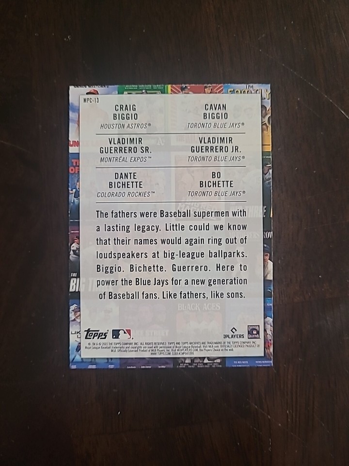 2021 Topps Archives Biggio/Guerrero/Bichette Movie Poster Insert #MPC ...