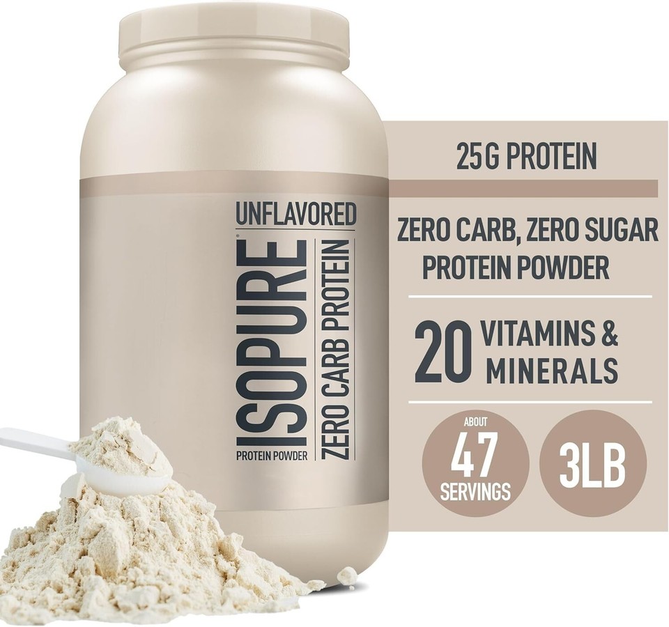 Nature's Best Isopure Whey Protein Isolate w/ Stevia 25g Unflavored 3LB ...