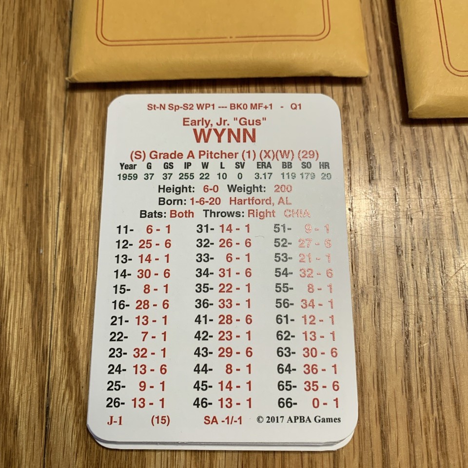APBA Baseball 1959 MLB Season Team Set Cards ONLY. 2 Team Set Lot ...