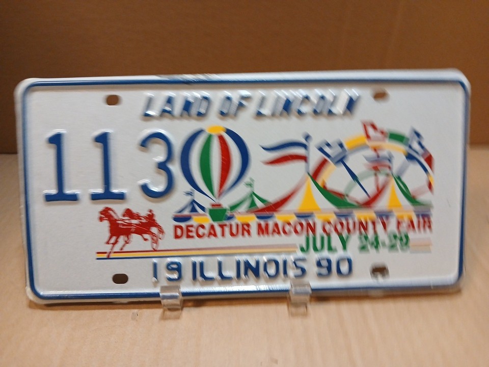 1-1990 Illinois Special Event License Plate #113 Macon County Fair | eBay