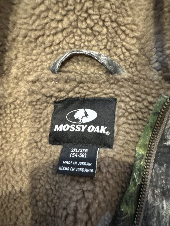 Mossy Oak Break Up Infinity Camo Hooded Jacket Men Size 3XL Hunting ...