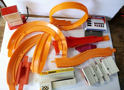 Vintage Hot Wheels Redline Era Orange Track Loops, Lap Counter, Jumps ...