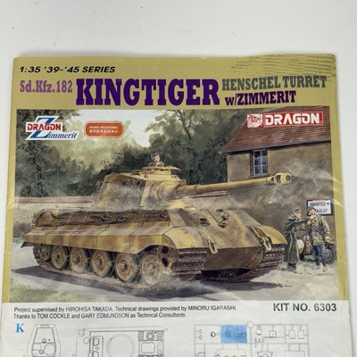 DRAGON 6303 1/35 Sd.Kfz.182 KING TIGER Henschel Turret w/ Zimmerit ...