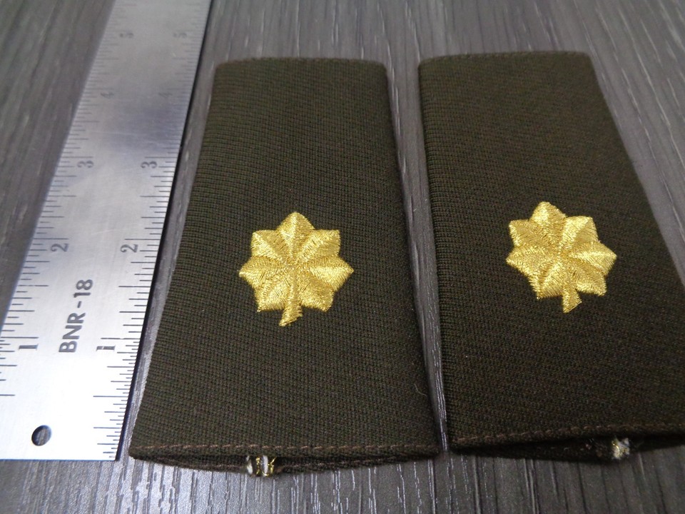 US ARMY AGSU shirt shoulder boards MAJOR Shoulder Epaulets Boards Large ...