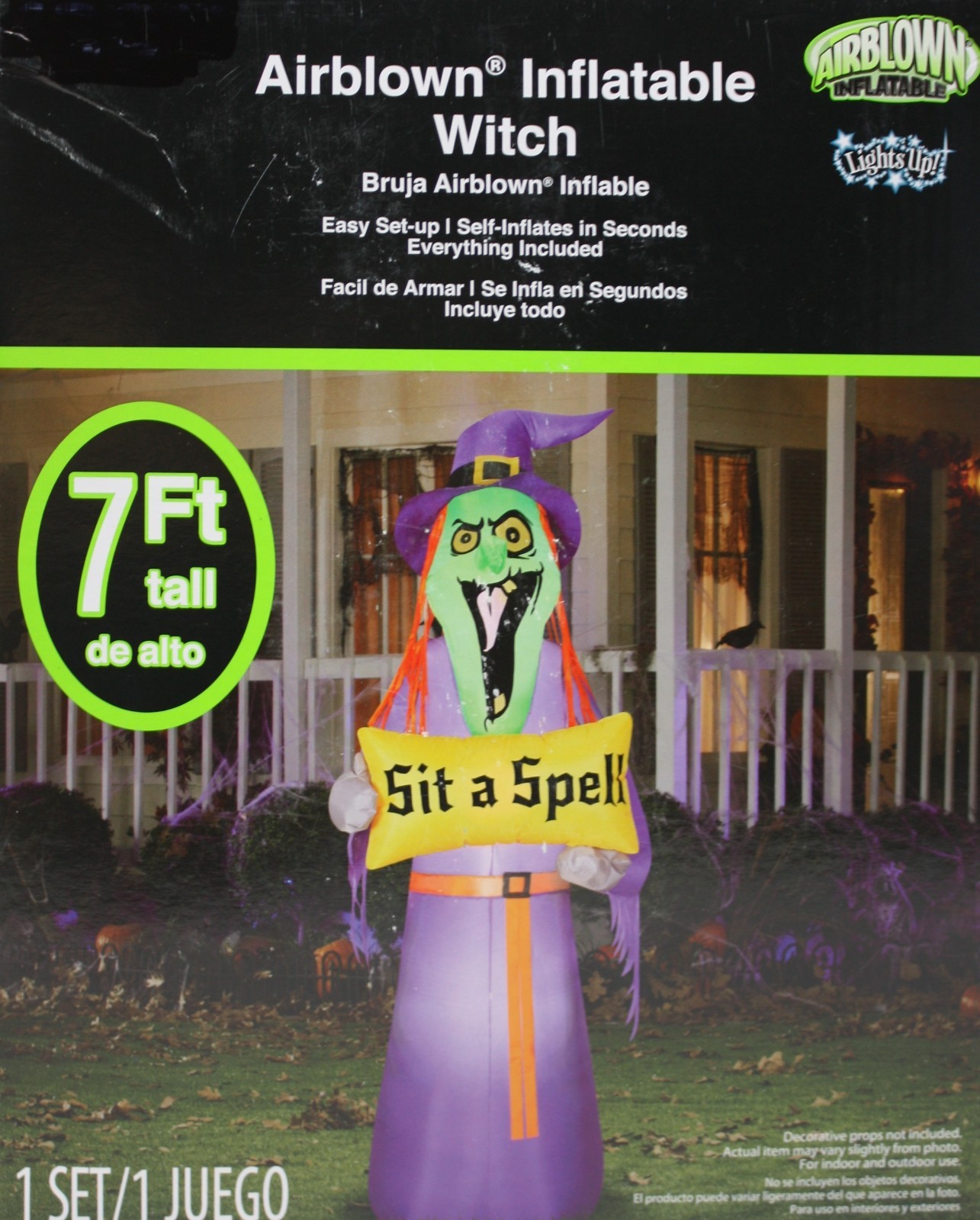 HALLOWEEN AIRBLOWN INFLATABLE 7' TALL WITCH by Gemmy for sale online | eBay