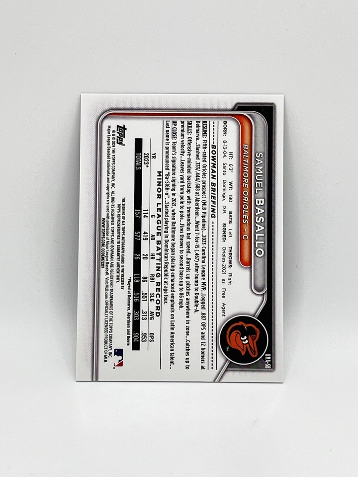 2024 Bowman Mega Samuel Basallo Mega Box Auto #BMA-SB (MM) | eBay