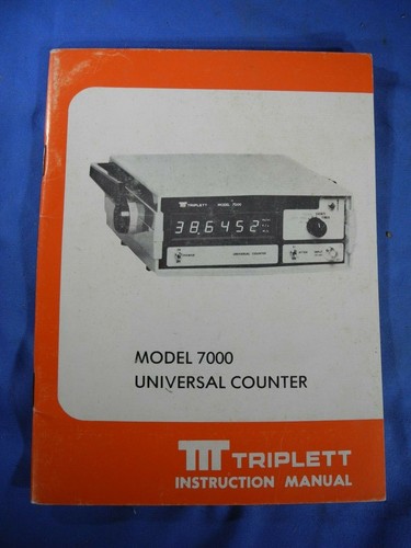 Triplett Model 7000 Universal Counter Instruction Manual | eBay