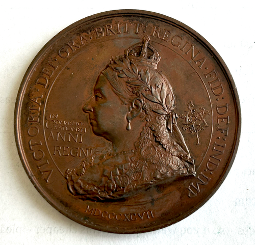QUEEN VICTORIA DIAMOND JUBILEE 1837-1897 BRONZE MEDAL 76MM-BY SPINK | eBay