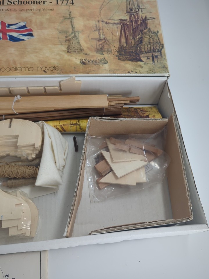HALIFAX - British Colonial Schooner- 1774 - Ship Model Kit- Open Box ...
