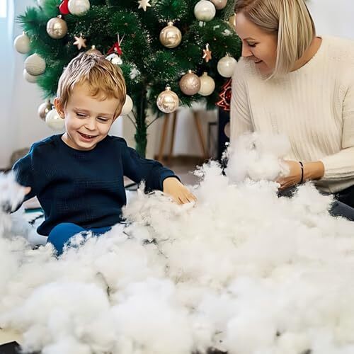 Christmas Fake Snow Decoration,White Fiber Artificial Snow Fluffy ...