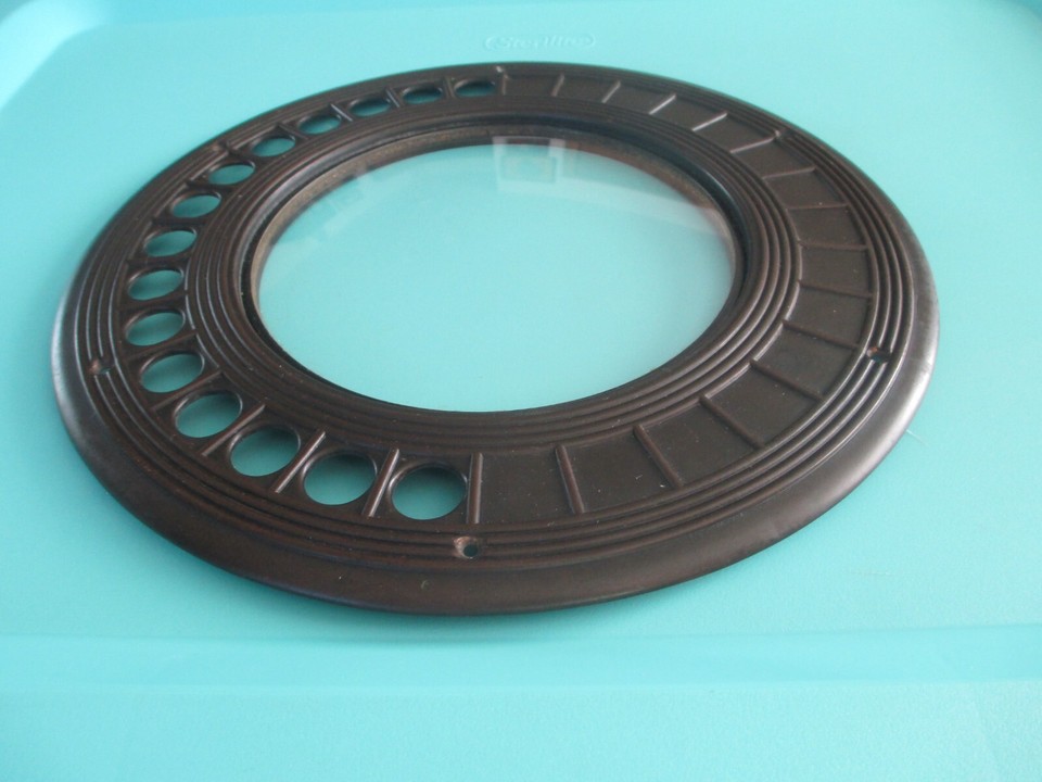 GRUNOW 1291 TELEDIAL RADIO BRASS DIAL FACE PLATE ESCUTCHEON & CENTER ...