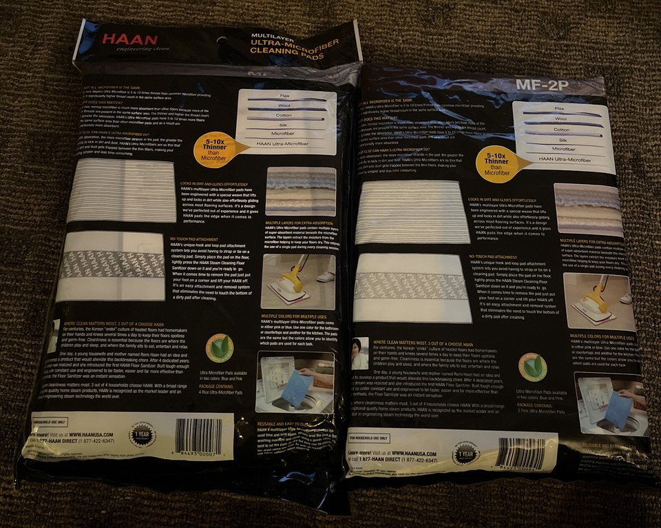 NEW Hann Multilayer Ultra Microfiber Cleaning Sani Pads 4 Pad Pack MF-4 ...