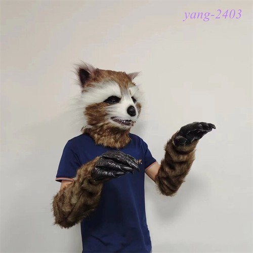 Plush Rocket Raccoon Mask Guardians of the Galaxy Vol. 2 Halloween ...