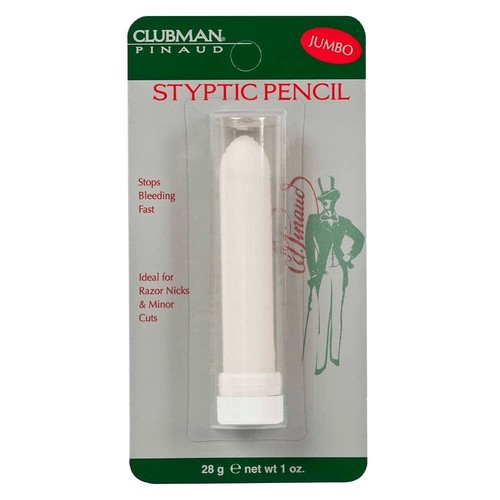 Clubman Jumbo Styptic Pencil Treat & Seal Shaving Cuts Fast Stop ...