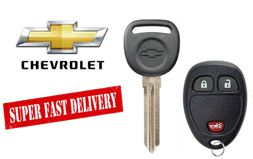 CHEVROLET 2007-2017 B111 Transponder Chip Key + 3 Button Remote Fob ...