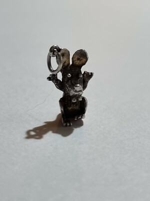 Cheeky Rat Vintage Silver Bracelet Charm. | eBay UK