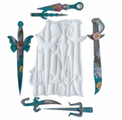 Sword Knife Silicone Mould Mold Resin Casting Craft Epoxy UV ...