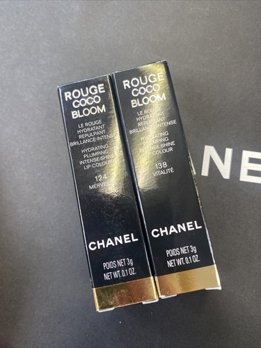 Chanel Rouge Coco Bloom Hydrating lip Shine 124 Merveille & 138 ...