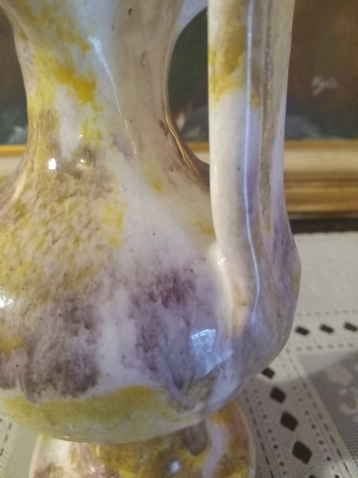 Vintage Southern Hand Made Pottery Red Clay Drip Glaze Pitcher 8" Tall ...