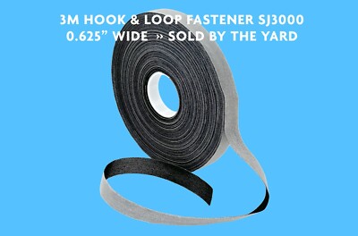 3M HOOK & LOOP FASTENER SJ3000 • 0.625” WIDE • SOLD BY THE YARD! | eBay