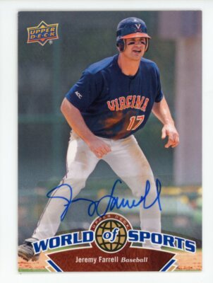 2010 Jeremy Farrell Auto Upper Deck World Of Sports Autographs | eBay