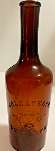Old Antique Colgate & Co New York Amber Bottle 9” Tall | eBay