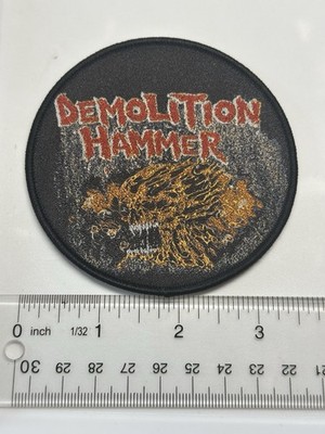 demolition hammer Black Border Circle Woven Patch | eBay