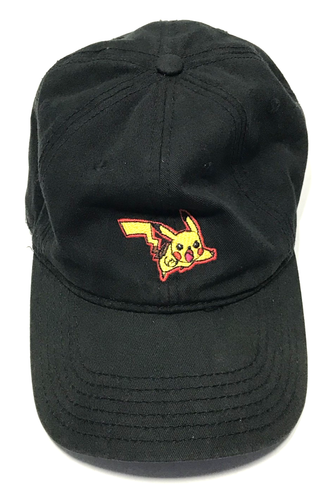 Vintage Pokemon 100% Cotton One Size Baseball Cap Hat RN#115665 - Black ...