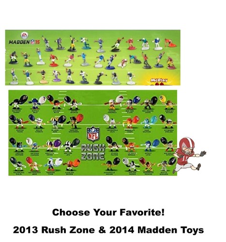 McDonald's 2013/2014 NFL Rush Zone & Madden Football Toys-Pick! | eBay