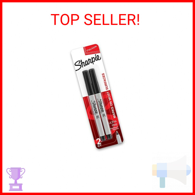 SHARPIE 37161PP Permanent Markers, Ultra Fine Point, Black, 2 Count | eBay