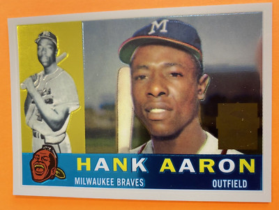 2000 Topps Chrome Hank Aaron #7 Commemorative Insert NM Braves PF1 ...