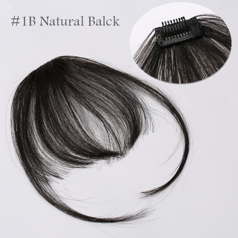 CHEAP Clip in Neat Air Bangs Front Fringe 100% Remy Human Hair ...