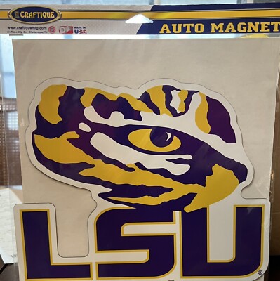 LSU Tigers 12 Inch Logo Auto Magnet | eBay