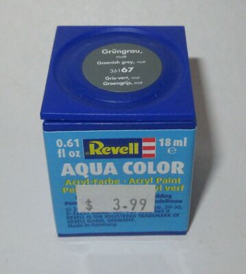 Revell Aqua Color Acrylic Paint (18ml) Matt Greenish Grey 67 #36167 NEW ...