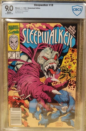 Sleepwalker #18 CBCS 9.0 wp (1992) Newsstand edition Marvel comics | eBay