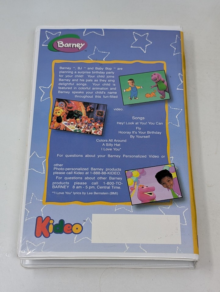 My Party With Barney VHS Cassette Tape Video Kideo Staring Madison ...